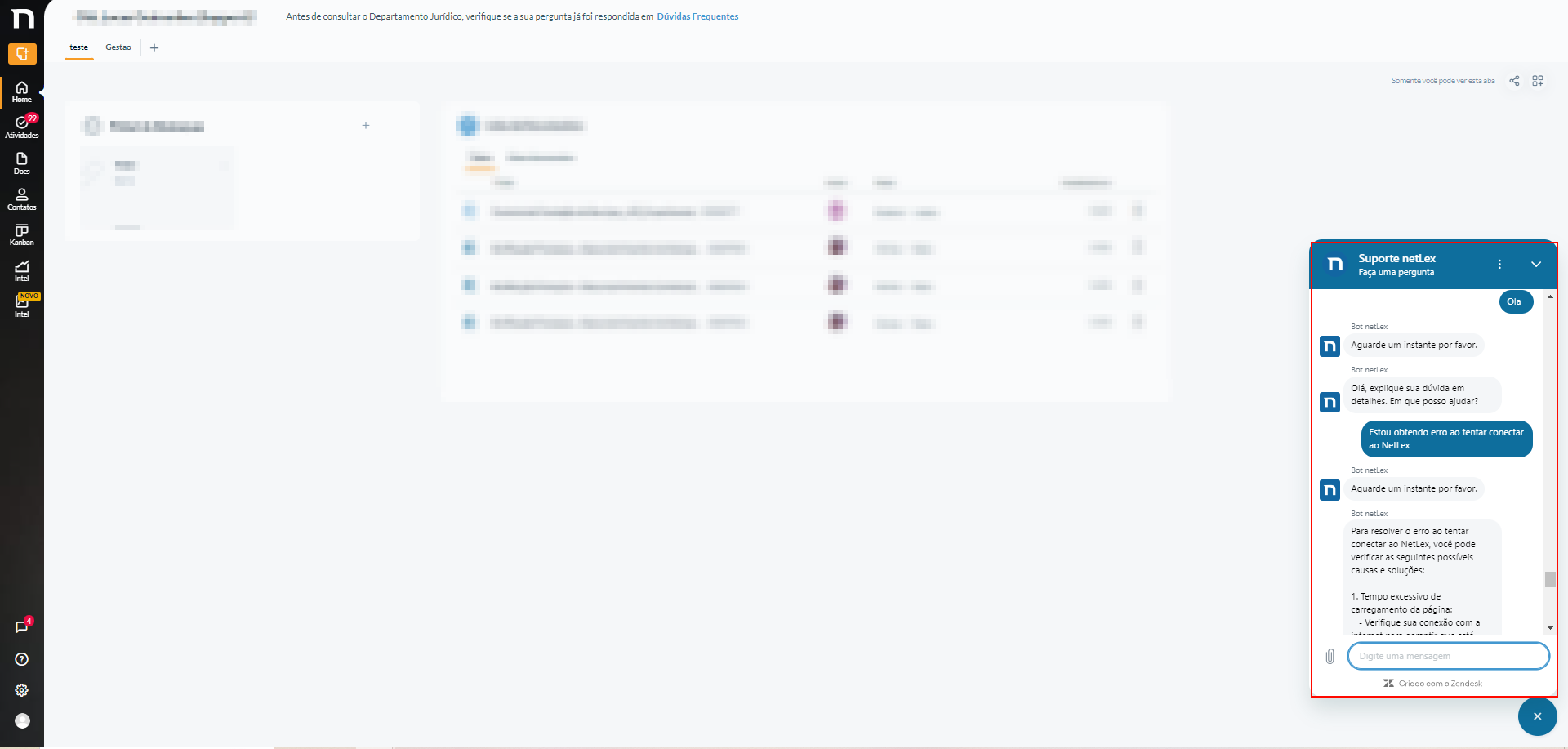 Update - ChatBot com IA – netLex | Central de Ajuda